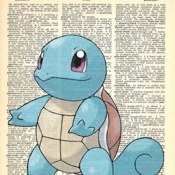 Other | Pokemon Dictionary Book Page Art Decor | Poshmark